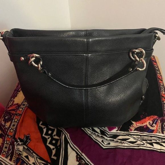 Coach | Bags | Coachbrooke F7165 Black Pebble Leather Hobo Bag | Poshmark